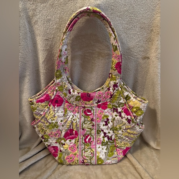 Vera Bradley | Bags | Vera Bradley Pink And Green Shoulder Bag With ...